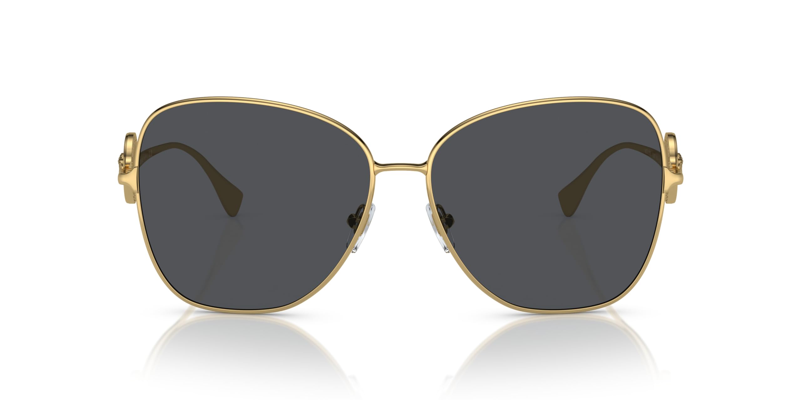 Versace Woman Sunglasses Gold Frame, Dark Grey Lenses, 60MM