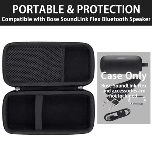 Khanka Hard Travel Case Replacement for Bose SoundLink Flex Bluetooth Portable Speaker (Black)