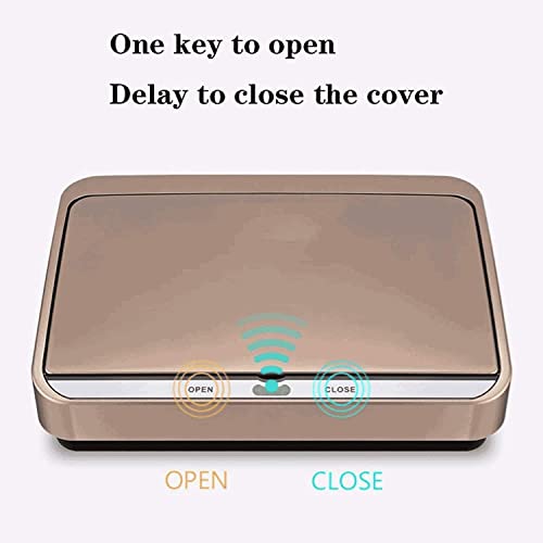 YIRENZUI 12 Liter Intelligent Trash Can Smart Sensor Recharge Dustbin Automatic Sensor Electric Waste Bin Home Rubbish Can for Bathroom Kitchen Garbage Ideal opening speed, away from bacteria and viru