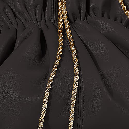 Loeffler Randall womens Mini Cinch Clutch, Black, Small US