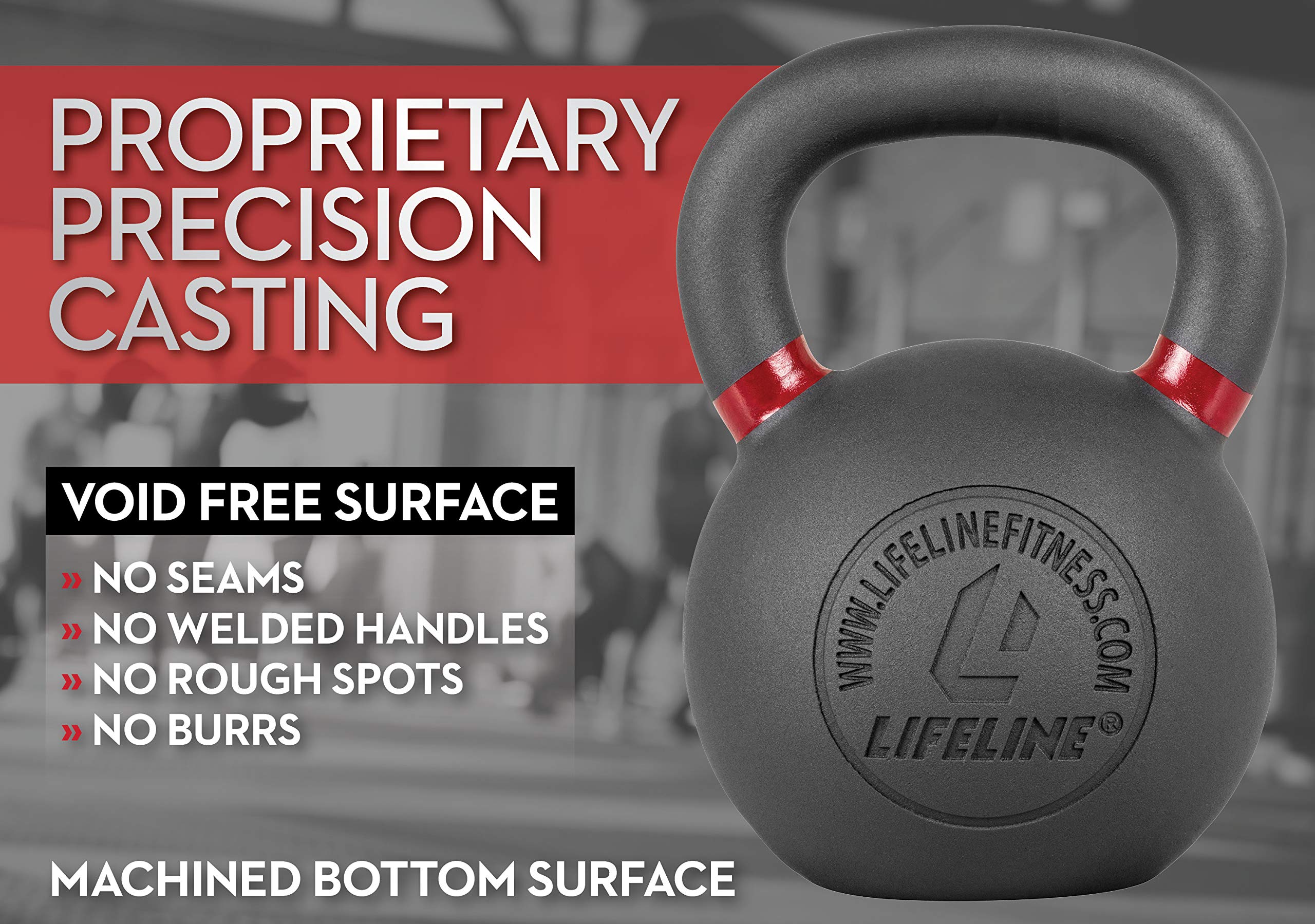 Lifeline Kettlebell Weight – 24 kg/53 lb , Black