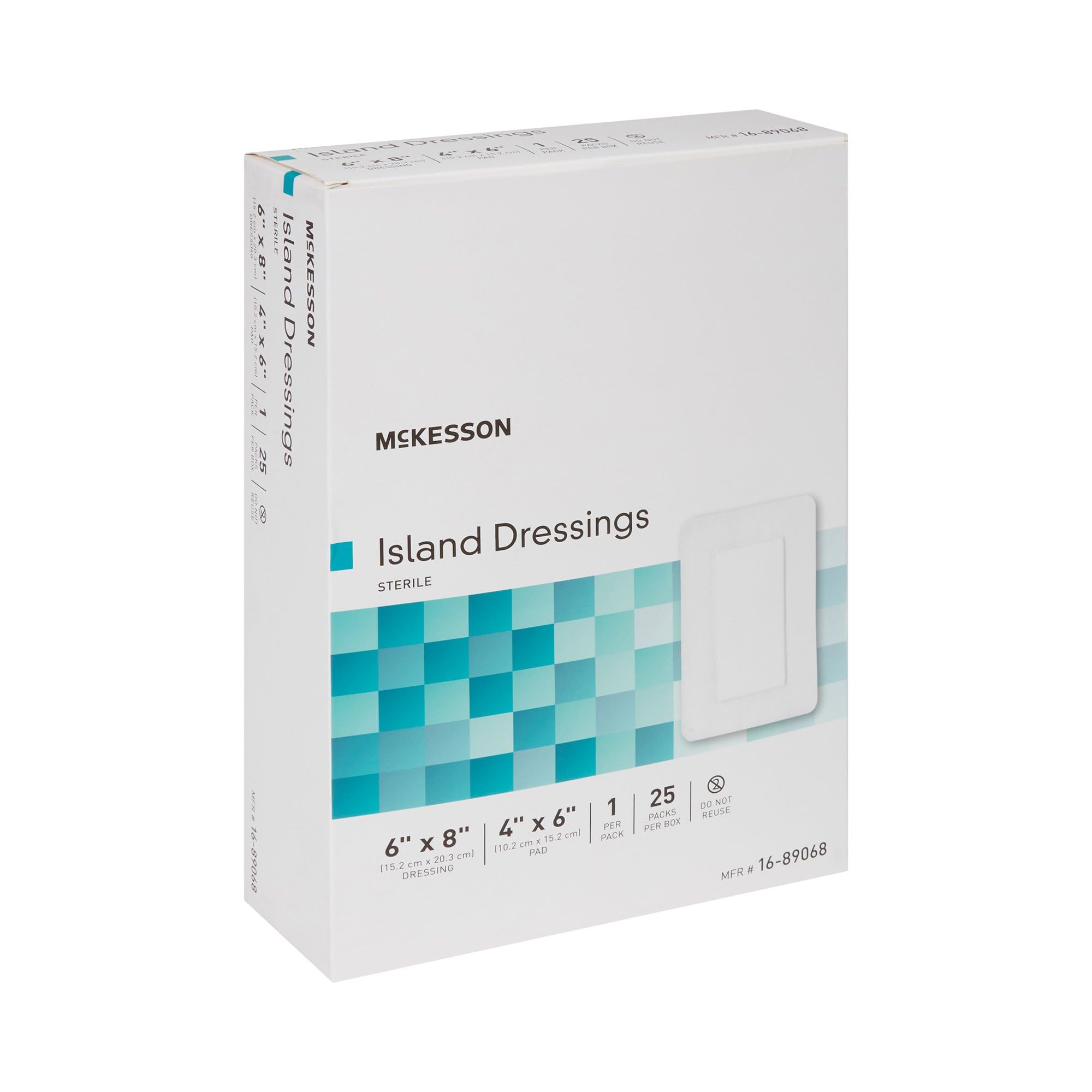 McKesson Island Dressing, Sterile, Polypropylene/Rayon, 6 in x 8 in, 25 Count, 1 Pack