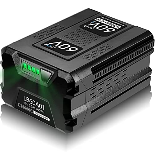 TenHutt 【Upgrade for Greenworks 60V 5.0Ah Replacement Battery for Greenworks PRO 60V Max Lithium Ion Battery LB60A03 LB60A02 LB60A00 Cordless Power Toolt Battery(NOT for Greenworks 80V/Powerworks)