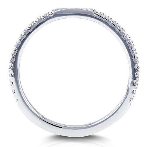 Kobelli Lab Grown Diamond Notched Shadow Wedding Band 1/8 CTW 14k White Gold (DEF/VS), 7