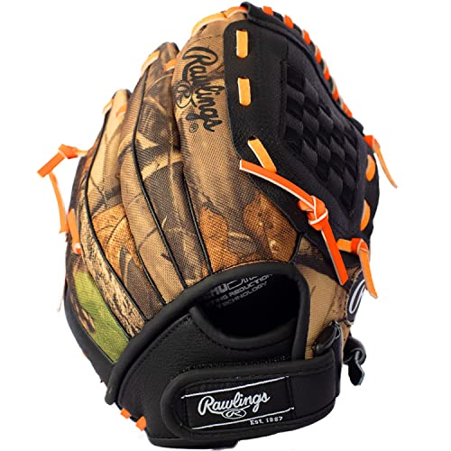 Rawlings Playmaker Camo Kids Baseball Glove for Kids 5-8 - TBall Glove – 11" - Right Hand Throw - Glove Fits on Left Hand - Make Selection Carefully