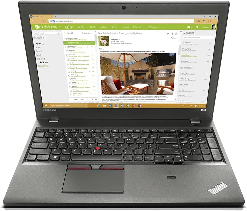 Lenovo Thinkpad T560 15.6" Business Laptop Computer, Intel Core i5-6300U Notebook, 16GB RAM - 1TB SSD, Wi-Fi, Bluetooth, Camera, Windows 10 Pro 64-bit (Renewed)