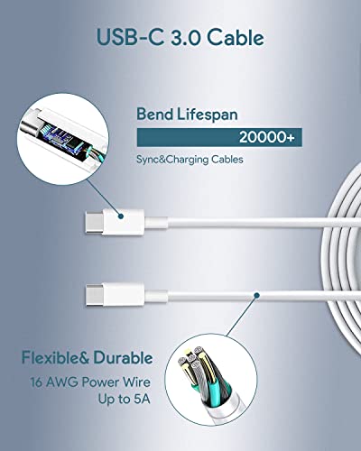 Mac Book Pro Charger - 96W USB C Charger Fast Charger for USB C Port Mac Book pro & Mac Book Air, ipad Pro, Samsung Galaxy and All USB C Device, Include Charge Cable(6.6ft)