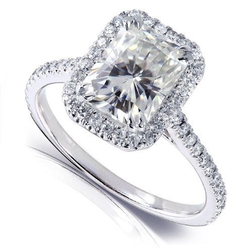 Kobelli Radiant-cut Moissanite Engagement Ring 2 CTW 14k White Gold (8x6mm)