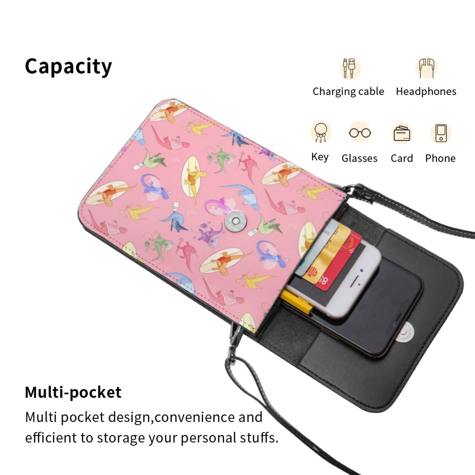 Small Crossbody Bags For Women Bearded Dragon Handbag Cellphone Wallet Purse
