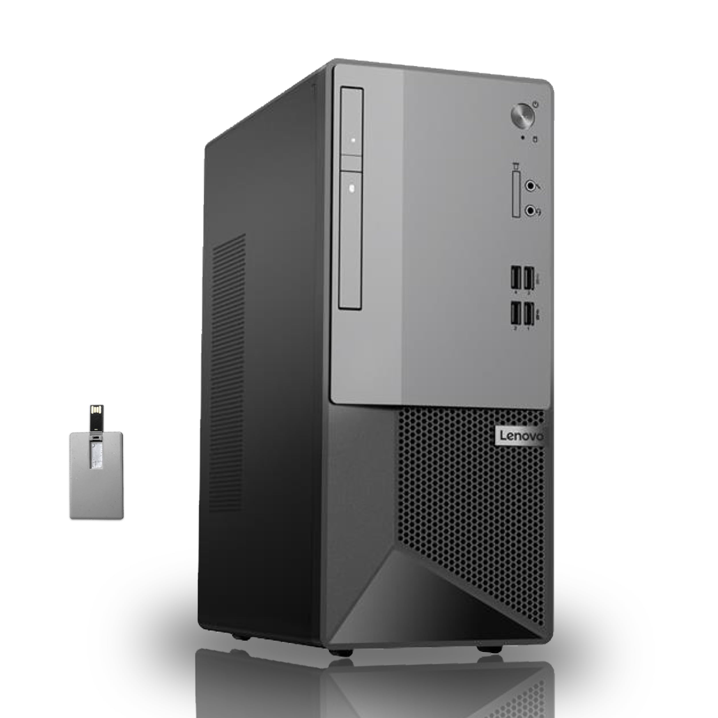Lenovo V50t Gen2 Business Tower Desktop, Intel Core i5-10400 Processor, 16GB RAM, 512GB PCIe SSD, DVD-RW, HDMI, RJ-45, DP, Wi-Fi, Win 11 Pro, Black, 32GB Hotface USB Card