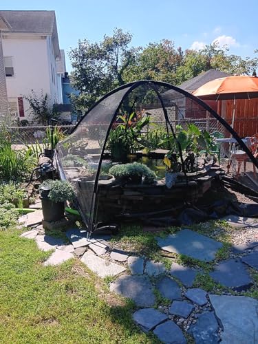 YITAHOME 12x9FT Pond Net Pond Cover Dome Balcony Koi Ponds Covers with 3 Zipper Doors and Storage Bags, Fish Pond Leaf Netting Cover Dome Net