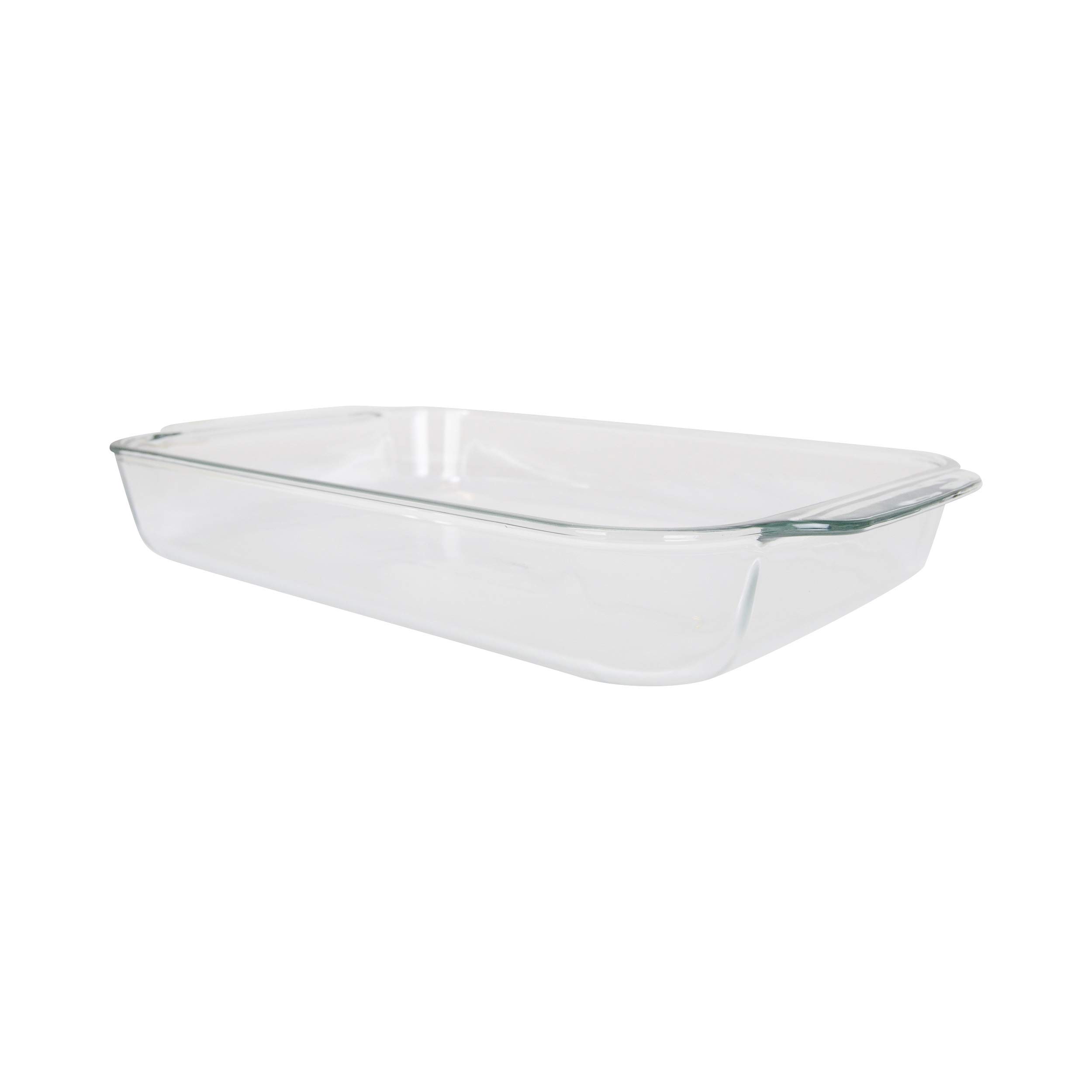 Pyrex Bundle - 4 Items: (1) 222 2qt Glass dish with (1) 222-PC 2qt Blue Lid & (1) 233 3qt Glass Dish with (1) 233-PC 3qt Blue Lid Made in the USA