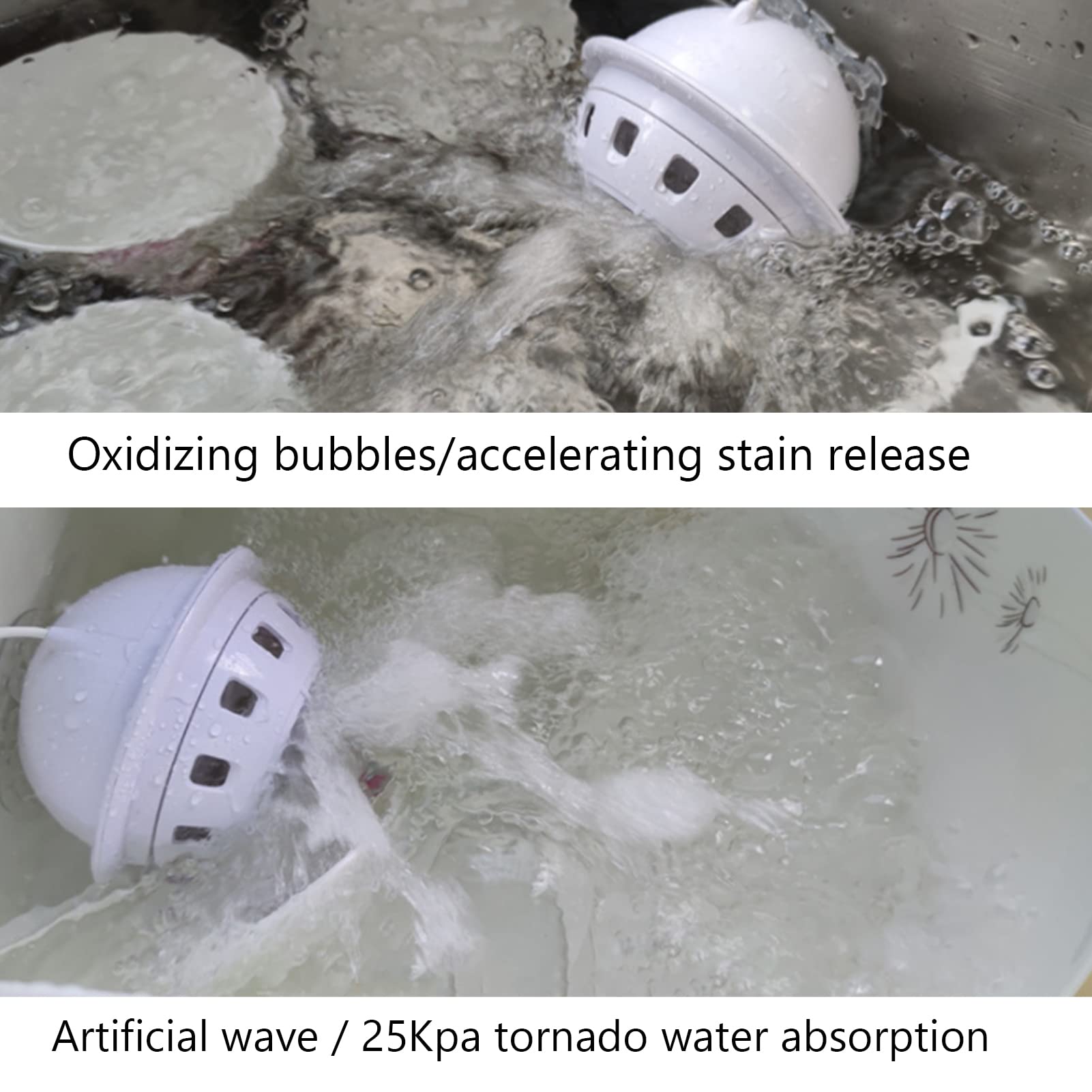 Mini Ultrasonic Dishwasher, Kitchen Sink Fruit Dishwasher for Home Business Travel College Room RV Apartment(white)