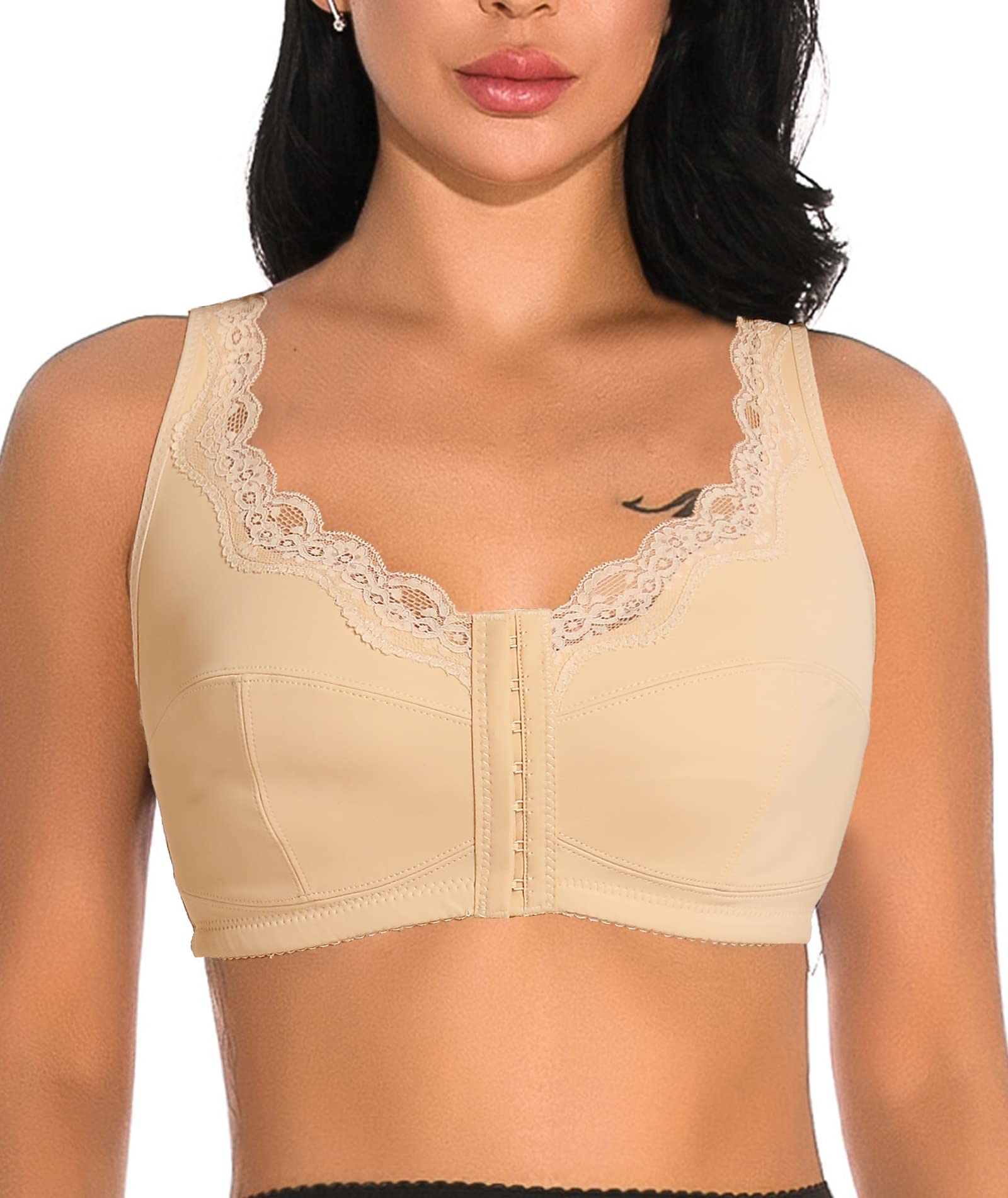 Post Surgery Bra Surgical Bra Sports Bra Front Closure Bras Post Op Bra Breast Augmentation Front Close Compression Bra Nude