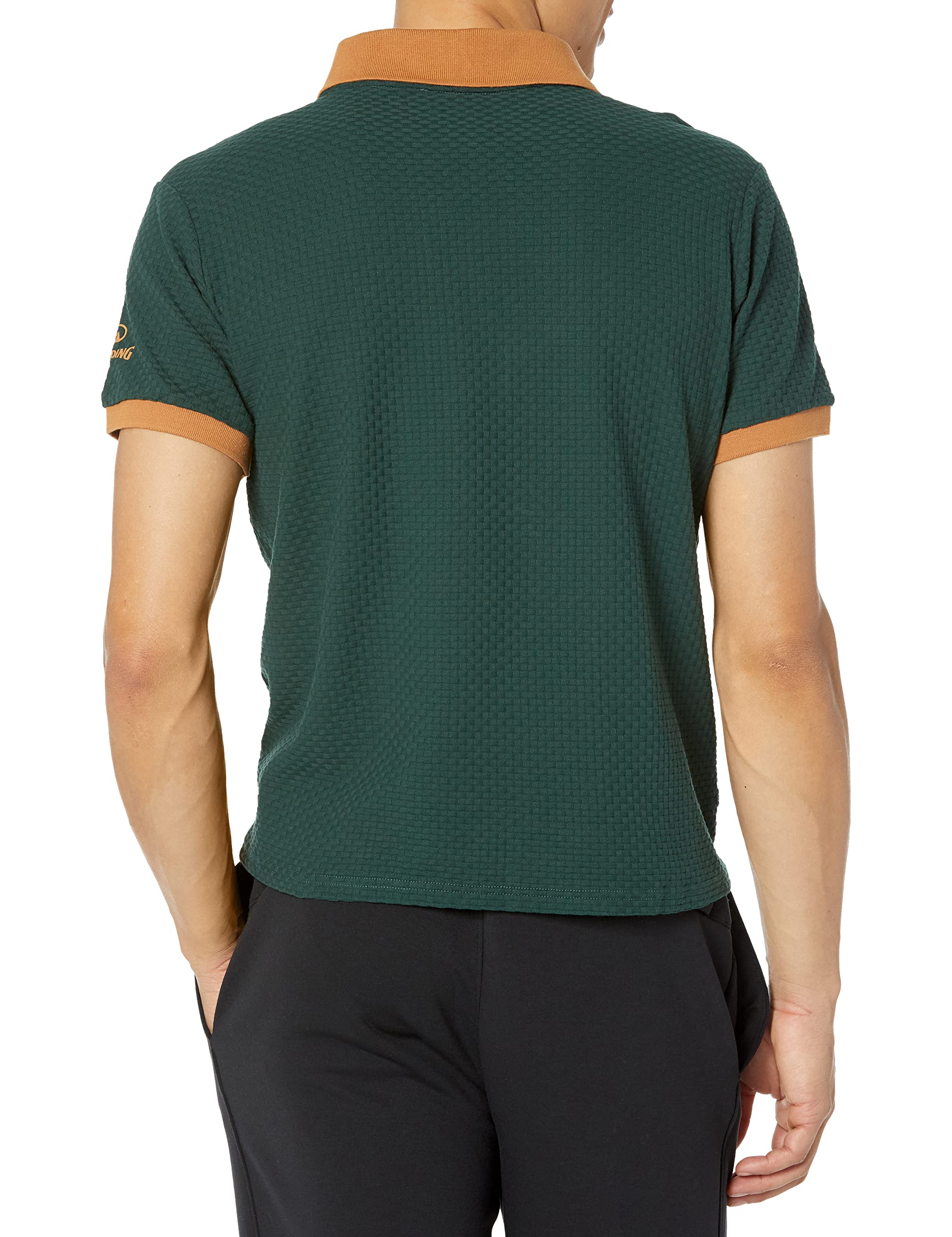 Spalding X UNKNWN Men's Logo Rugby Short Sleeve Polo Shirt, Pine Grove, X-Large