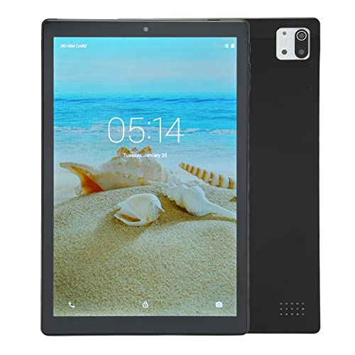 VINGVO Tablet PC, 4GB RAM 64GB ROM 10 Inch Tablet 5000mAh 100‑240V for Games (US Plug)