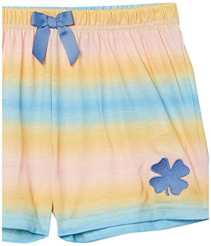 Lucky Brand Girls' 2-Piece Loose-fit Pajama Set, Soft & Cute for Kids, Sunset Ombre Lucky, 4