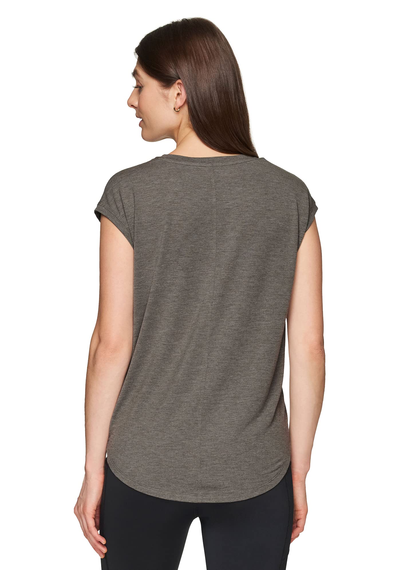 RBX Women's Fashion Workout Breathable V-Neck Soft Jersey Gym Yoga Tee S22 Olive XXL