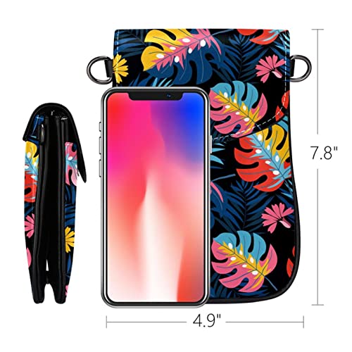 Small Crossbody Bag Plant Color Cell Phone Purse Wallet