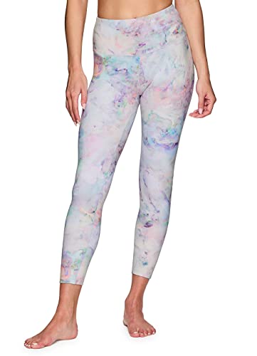 RBX Women's Super Soft Printed Ankle Gym Running Yoga Legging 7/8 Crystal Multi M