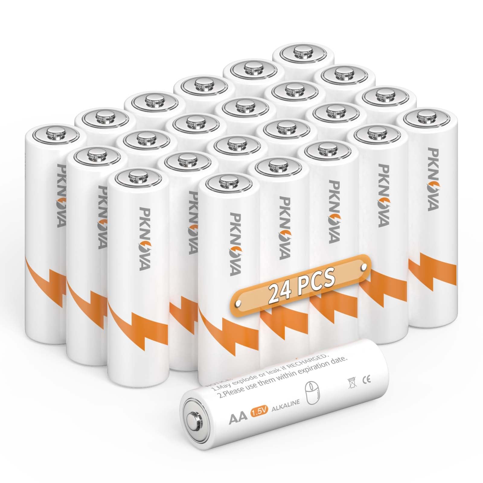 TEBANTY PKNOVA AA Battery, Double A Battery 1.5V Alkaline for Household and Electronic Devices - 4 Count LR6 Battery