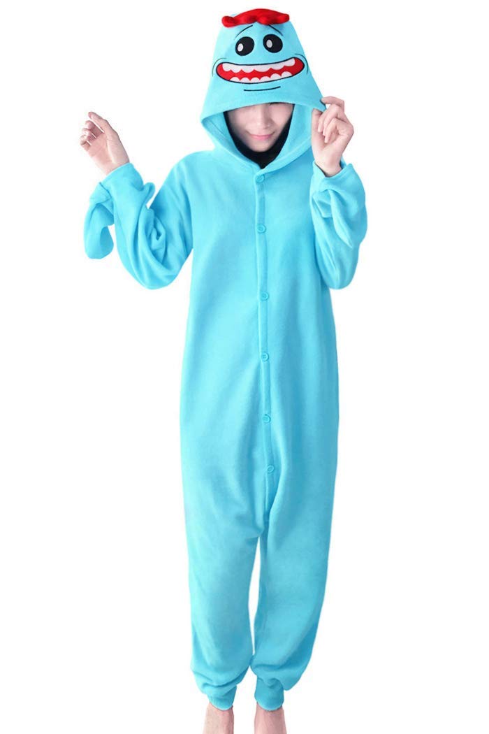 Lifeye Adult Rick Pajamas Anime Cosplay Costume Blue M