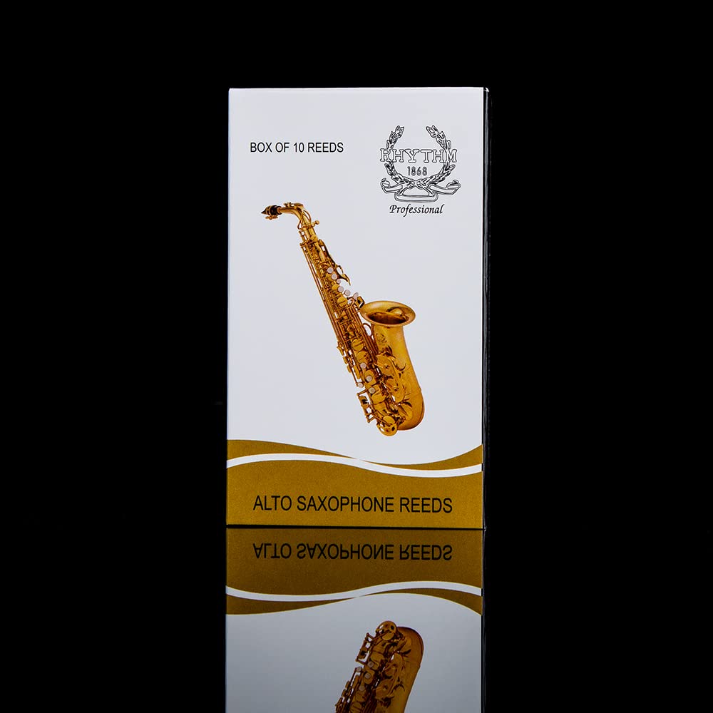 Rhythm Alto Saxophone Reeds for Alto Sax Strength 2.5; Box of 10