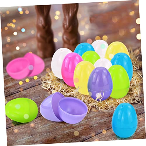Zerodeko Plastic Refillable Eggs 36pcs Egg Toy Toys Fake Eggs for Decorating Mini Plastic Eggs Easter Eggs Surprise Toys Plastic Easter Eggs Easter Eggs Toys Eggs Wrapping Boxes Giant