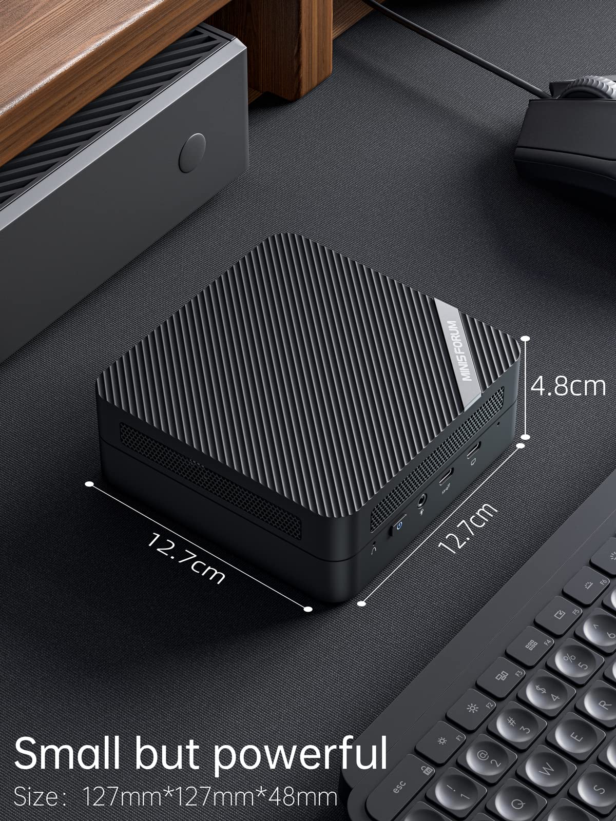 MINISFORUM Venus Series UM773 Lite Mini PC AMD Ryzen 7 7735HS up to 4.75GHz 32GB DDR5 1TB PCIe4.0 SSD AMD Radeon 680M Mini Computer, 2 x HDMI,1x USB4,5X USB Ports,WiFi 6,BT5. 2