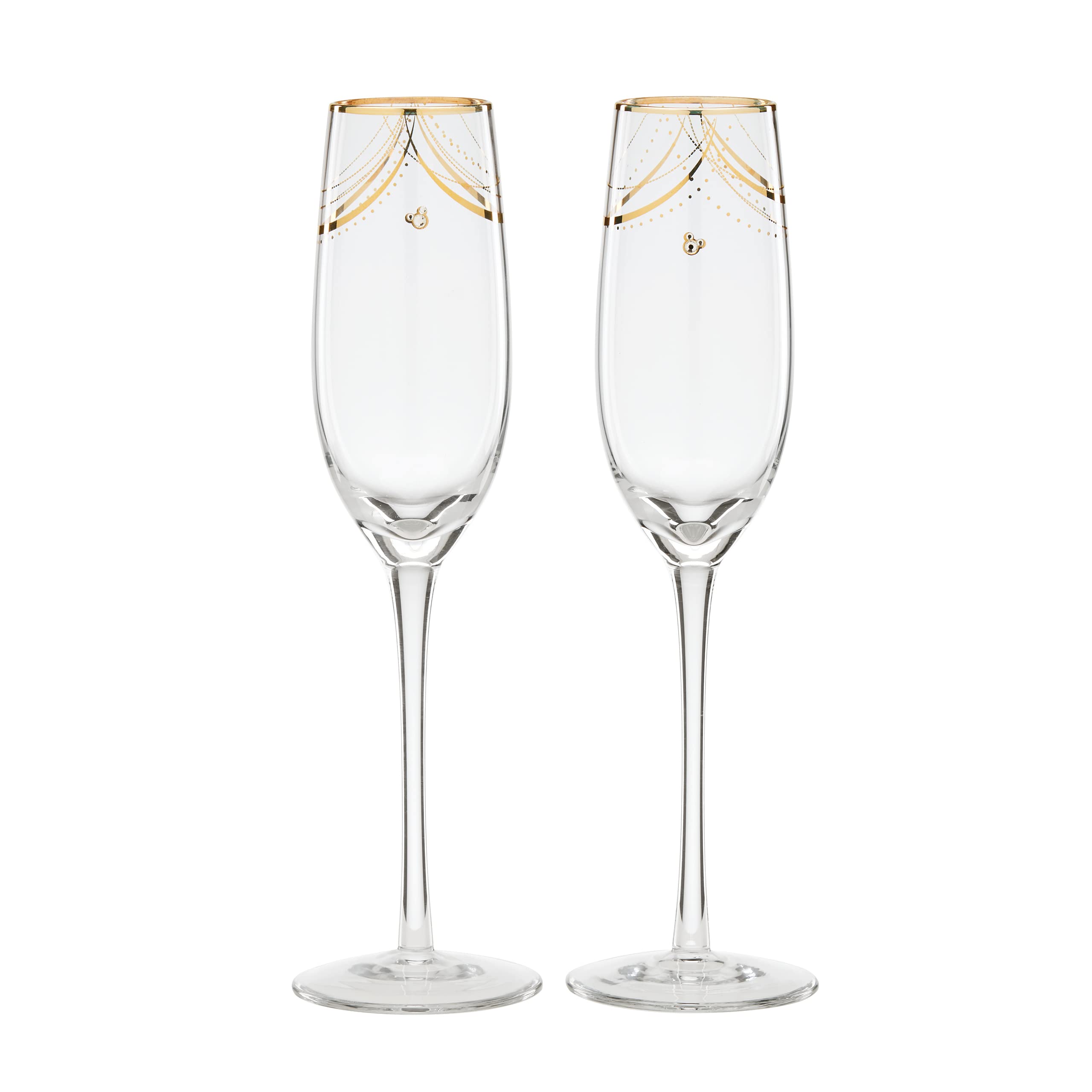 Lenox Disney Bridal 2Pc Toasting Flutes, 0.90, Clear