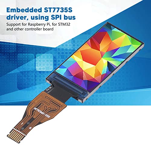 Uxsiya 80x160 Resolution IPS Display Module, Quick Response Small Power Consumption Thin Non Flash 4Pcs TFT IPS Display Module ST7735S Drive for Controller Board
