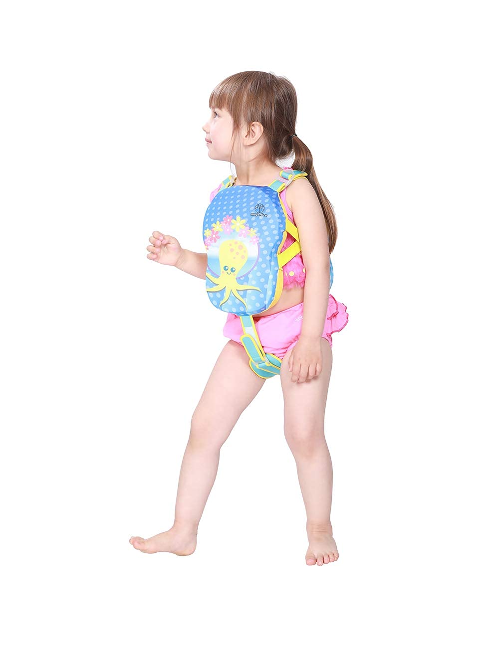 Megartico Swim Foam Pad Trainer Learning Floatation Padded Vest (Blue Yellow Octopus, 4-6 Year)