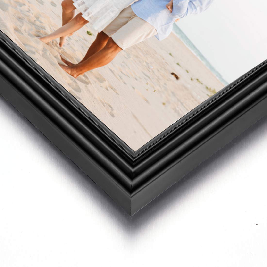 LaVie Home 5x7 Picture Frames(6 Pack, Black) Wall or Tabletop Display, Graceful Beveled Detail Design Photo Frames with High Definition Glass, Perfect for Home Decor, Set of 6 Basic Collection
