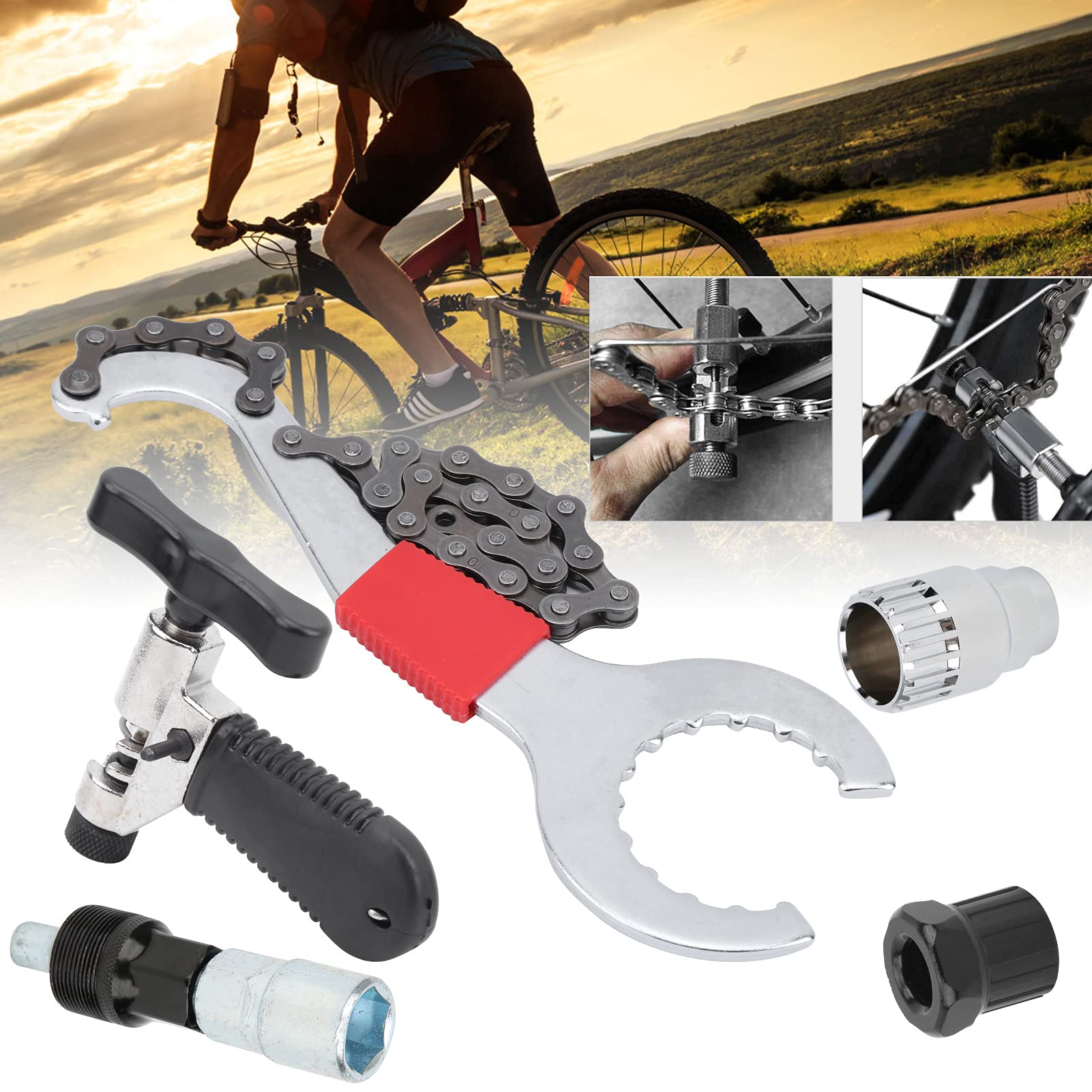 Pwshymi Road Bike Repair Tools, Simple Operation Strong Sturdy Bike Repair Tools for Bicycle