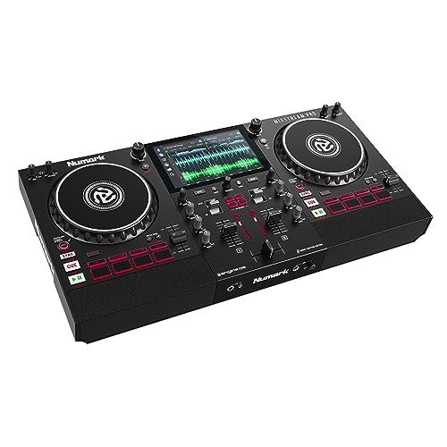 Numark Mixstream Pro Standalone System with Speakers, 7â Touch Screen, WiFi Streaming, 2 Channels & FX