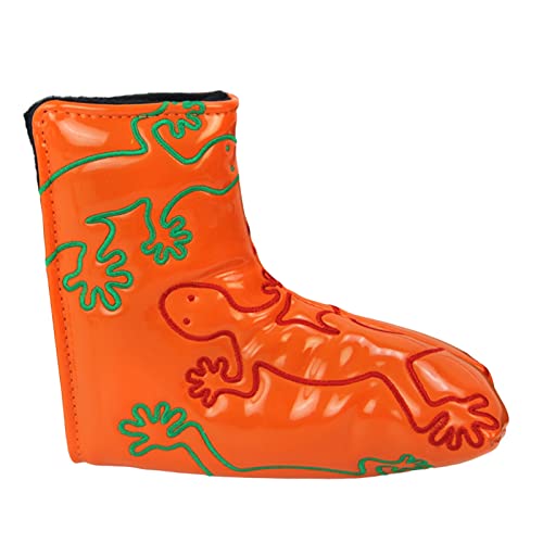 porfeet Golf Putter Cover Exquisite Pattern Delicate Golf Putter Cover Stylish Orange