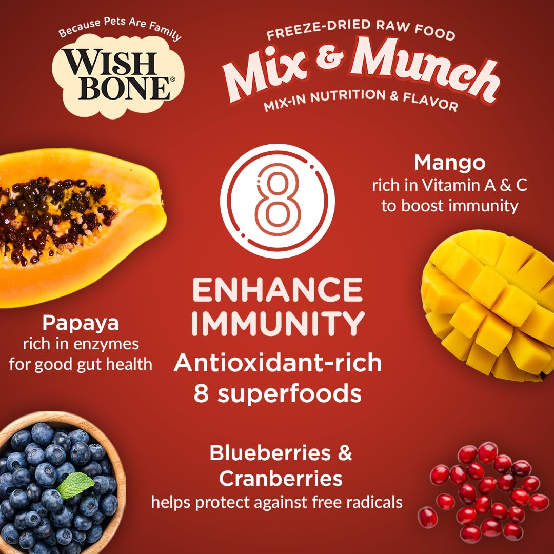 Wishbone Mix & Munch Raw Freeze-Dried Grain-Free Beef and Venison for Cats