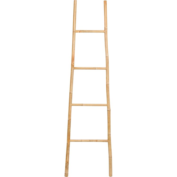 ZEW AC323 4 TIER Bath Bamboo 4 Level Towel Ladder Rack for Bathroom, Natural