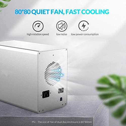 VIBY Multi Bay 3.5'' Aluminum Enterprise HDD Docking Station 32/64/80TB SATA to USB3.0 150W Internal Power HDD Case