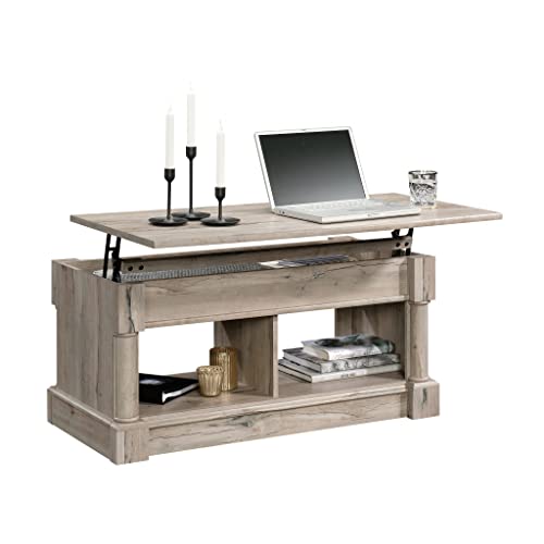 Sauder Palladia Lift-top Coffee Table, L: 43.15" x W: 21.65" x H: 19.61", Split Oak Finish