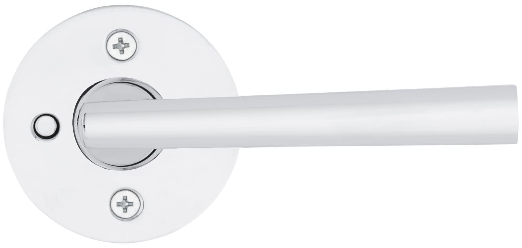 Kwikset 730MRLRDT-26 Montreal Lever with Round Rose Privacy Door Lock with 6AL Latch and RCS Strike Bright Chrome Finish