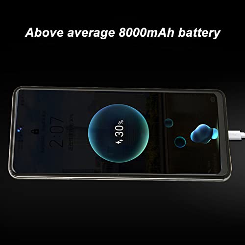 P60 Pro Smartphone 7.0 Inch for Android 11.0 MT6893 Quad Core Cell Phone 4GB 64GB 8000mAh Phone with Front 8MP Rear 16MP 100β240V White Full Screen Dual SIM Unlocked Phone