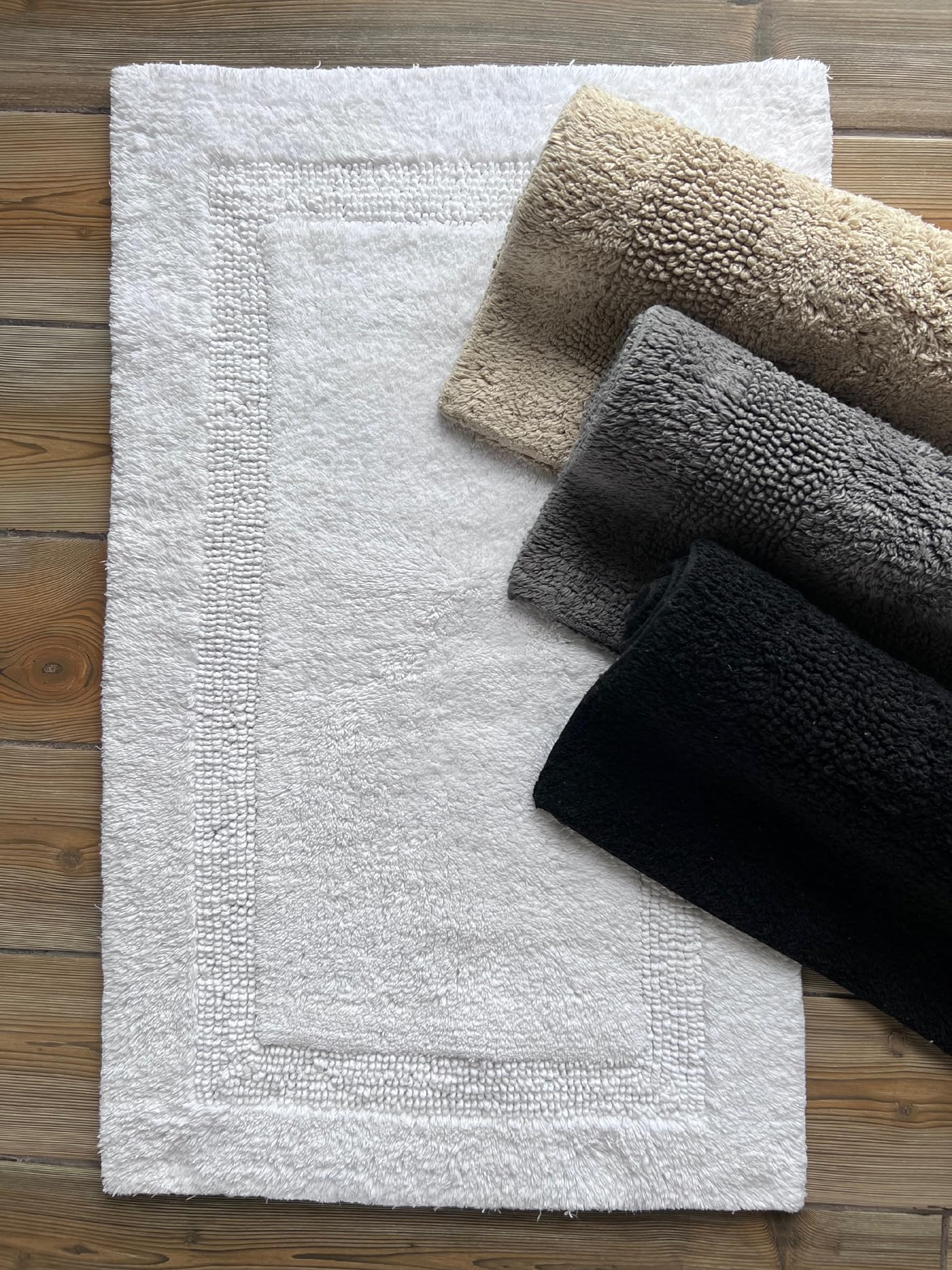 KEMA Soft 100% Cotton Halloween Pumpkin-Style Regular Use Rectangular Spa Mat Rug Plush Water Absorbent, Decorative Border - for Bathroom Vanity, Bathtub/Shower - Machine Washable - 1 Pack