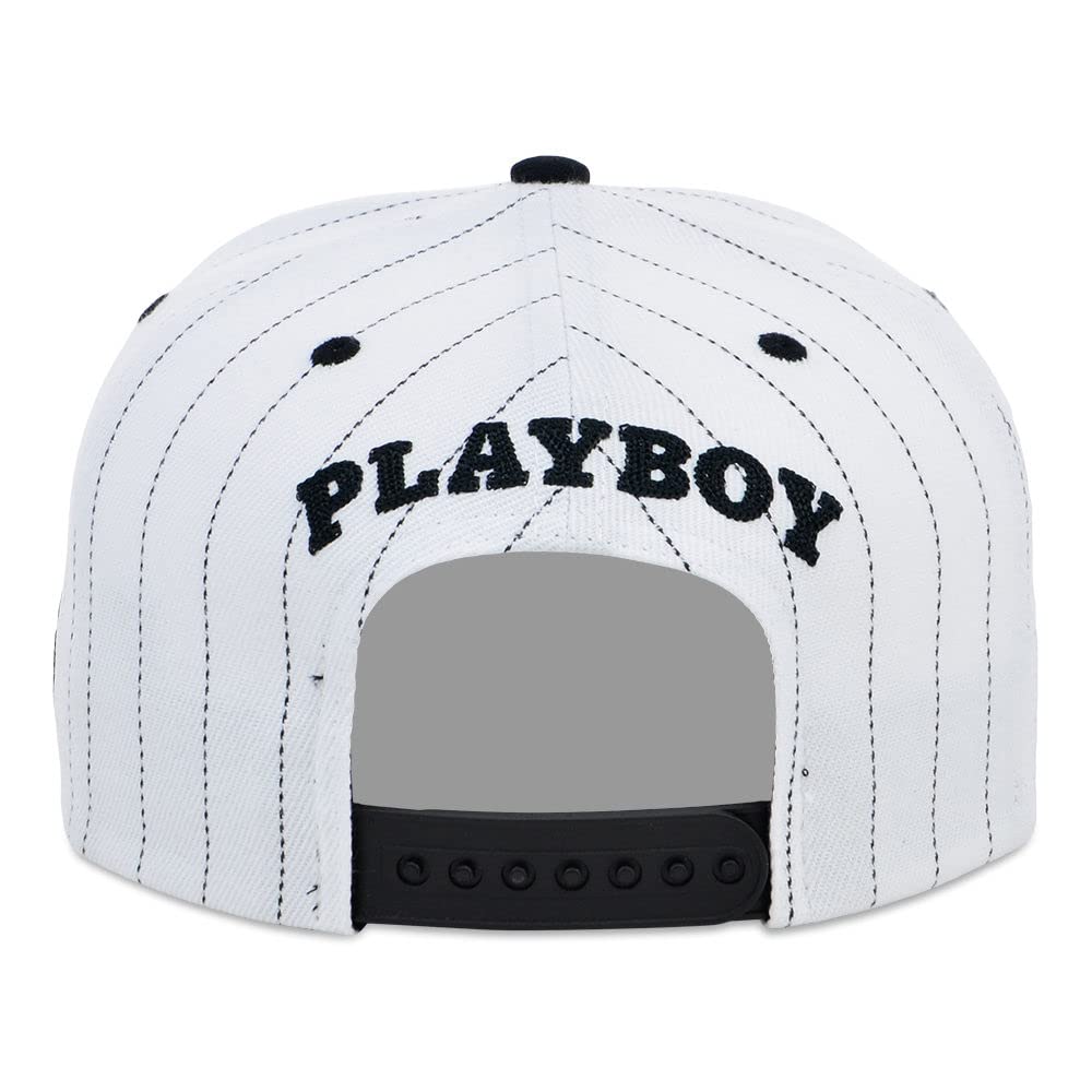 Playboy Black Tux Flat Bill Adjustable Snapback Hat