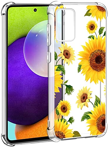 YJROP (3-Pack) for Samsung Galaxy A53 5G Case, Soft Clear TPU [Scratch-Resistant] Drop Silicone Bumper Protection Shockproof Phone Case Cover for Samsung Galaxy A53 5G,Flower