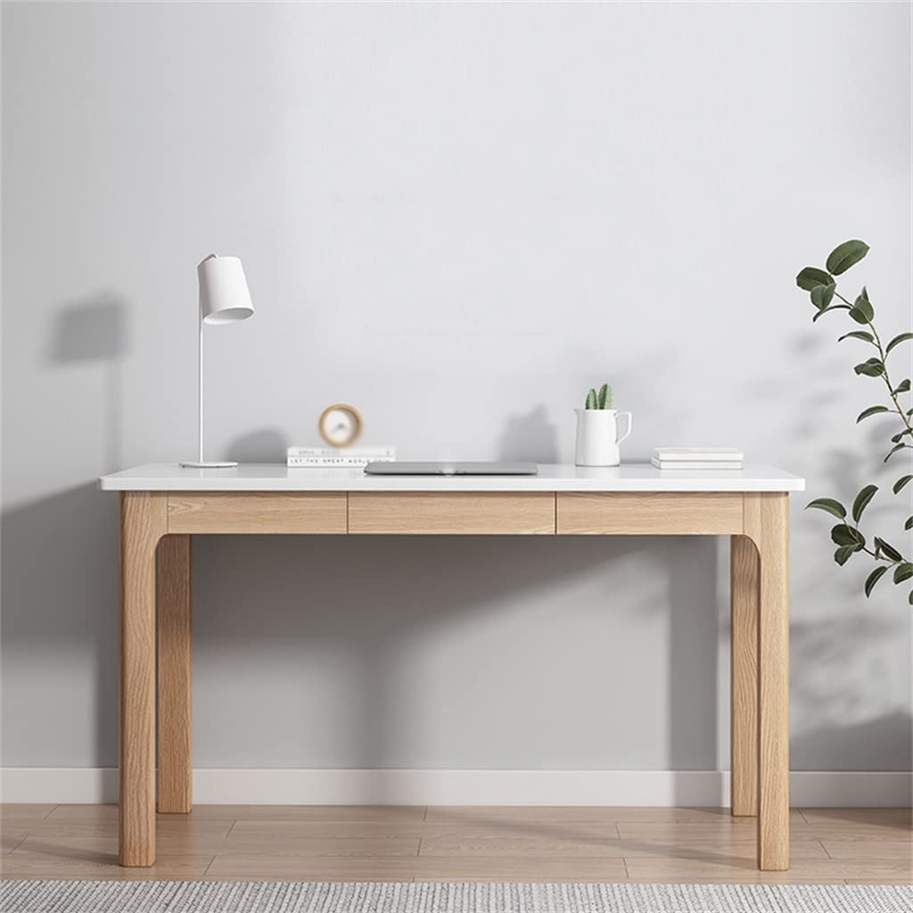 KXDTZ Solid Wood Desk Home Desktop Computer Desk Small Apartment Writing Desk Bedroom Study Table Without Chair (Color : D, Size : 80cm)