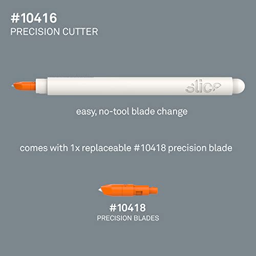 Slice 10416 New Precision Cutter 10416, Craft Cutter, Micro-Ceramic Blade Lasts up to 11x Longer Than Metal, Hobby Knife With Precision Blade, Replaceable Blade
