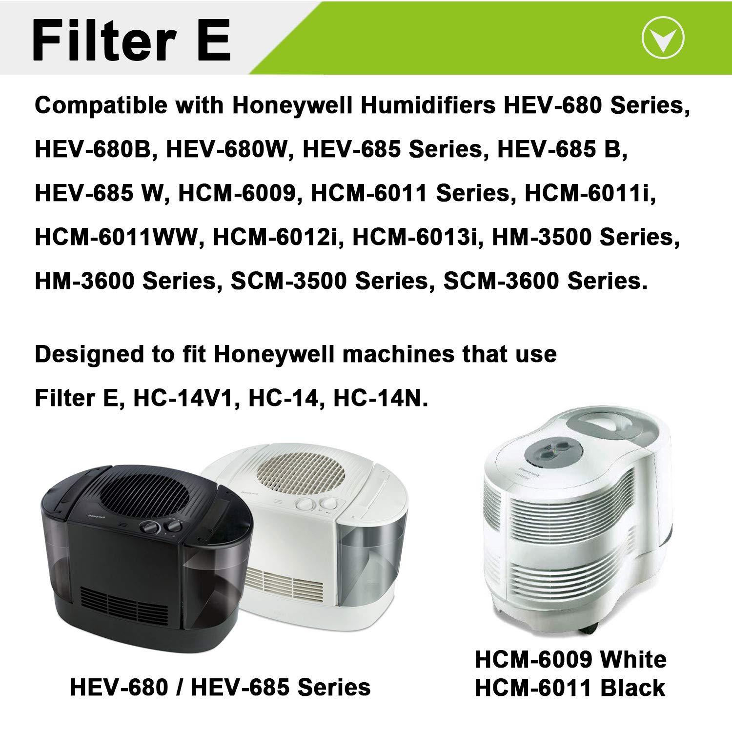 Lemige 2 Pack HC14 Filter E Compatible with HC-14 Series HC-14V1 HC-14 HC-14N, Models HCM-6009 HCM-6011 HEV680 HEV685 Series