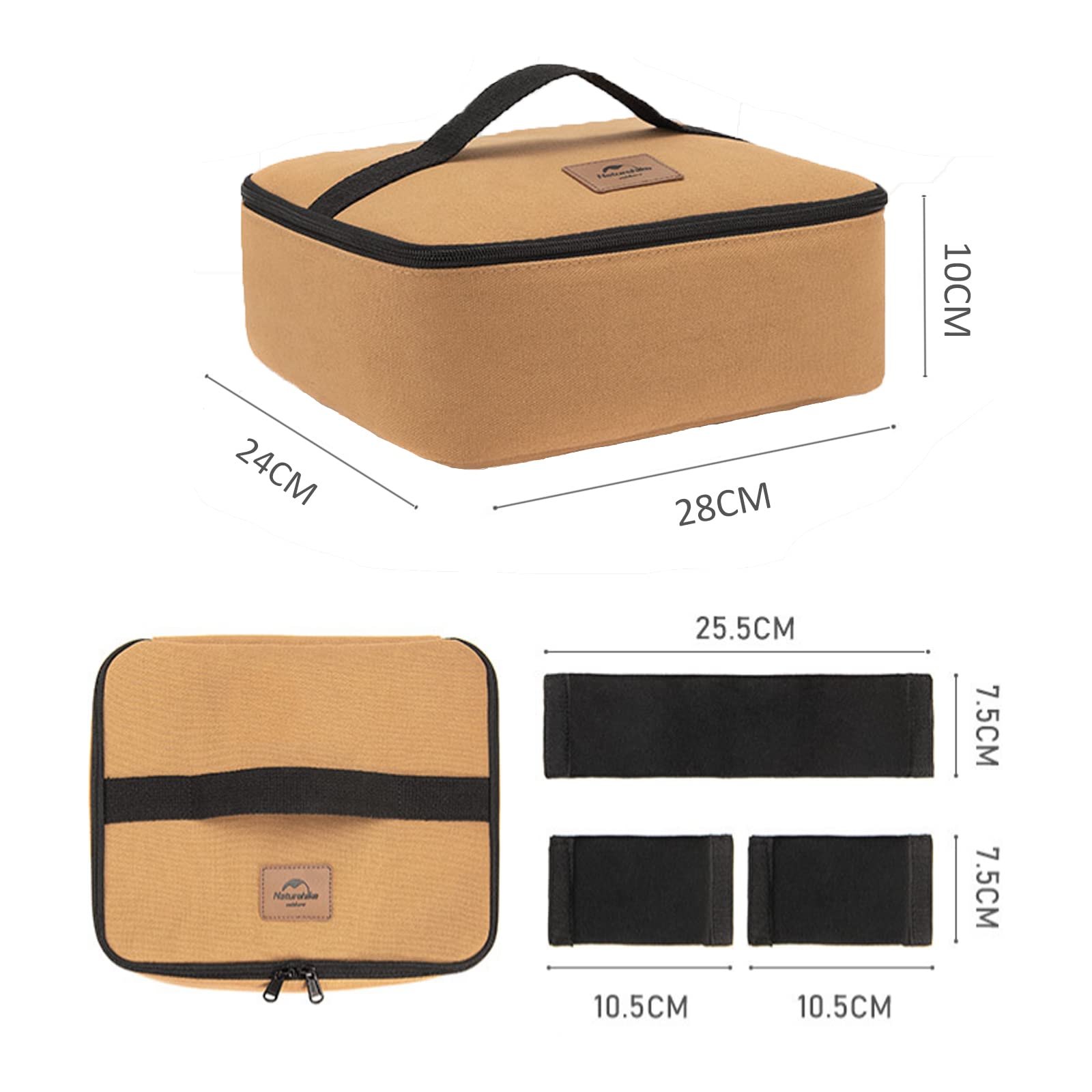 Naturehike Camping Travel Outdoor Storage Bag Accessories Sundries Bag (Square 28 * 24 * 10cm)