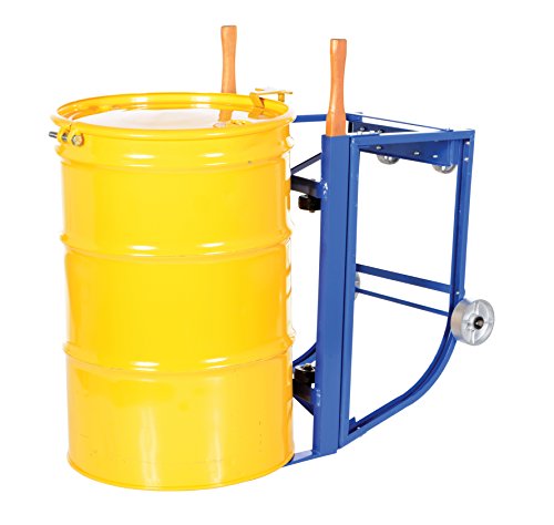 Vestil RDC-1000-5SS Deluxe Rotating Drum Cart with Steel Wheel, Steel, 1000 lbs Capacity
